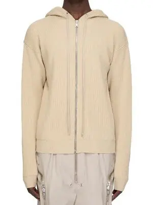 Rick Owens Zipped Hoodie - Sand