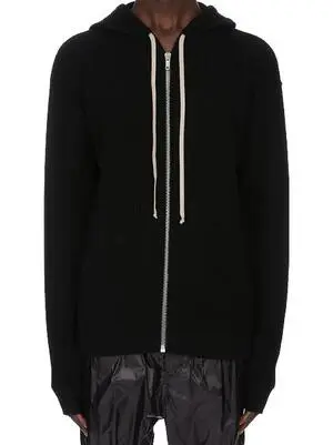 Rick Owens Zipped Hoodie - Black