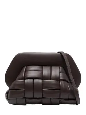 THEMOIRE Tia Weaved Clutch Bag Ebony