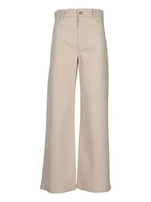 Max Mara Cotton-blend Trousers - Sabbia