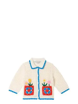 Stella McCartney Floral Appliqué Cotton Sweatshirt - Multicolour