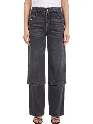Attico Cotton Gabardine Pant - Black/white