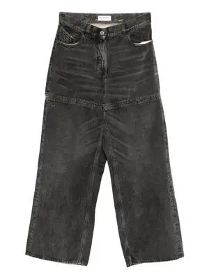 Attico Cotton Gabardine Pant - Black/white