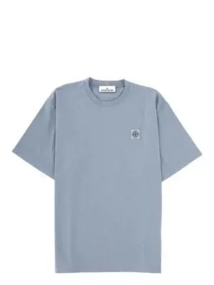 Stone Island T Shirt With Logo Patch - Blue