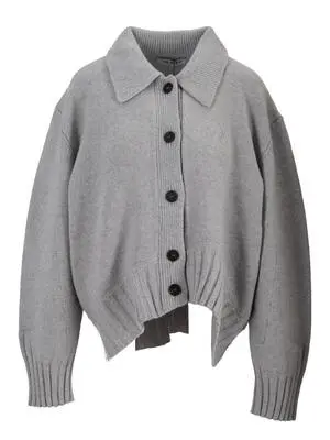 Attico Wool And Cashmere Cardigan - Light Grey