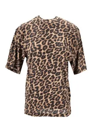 ANINE BING Avi Tee Leopard