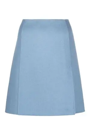 PAROSH High-waist Wool Mini Skirt - Azzurro