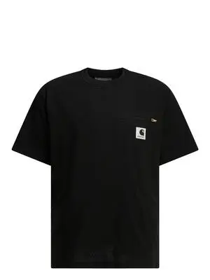 Sacai Carhartt Wip' Crewneck T Shirt - Black