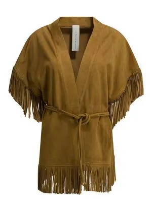 FURLING BY GIANI Goat Suede Jacket - Brown