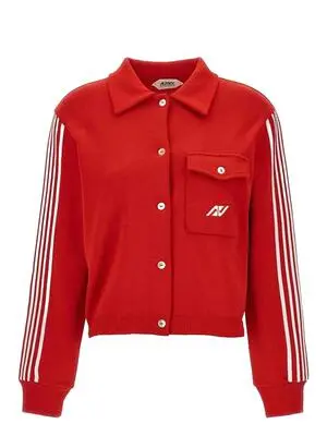 AUTRY Side Band Cardigan - Red