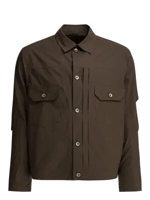Sacai Typewriter Overshirt Jacket - Brown