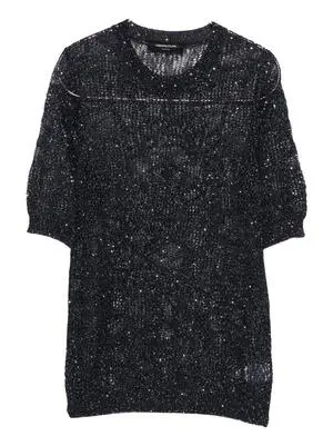 Fabiana Filippi Openwork T-shirt - Blue