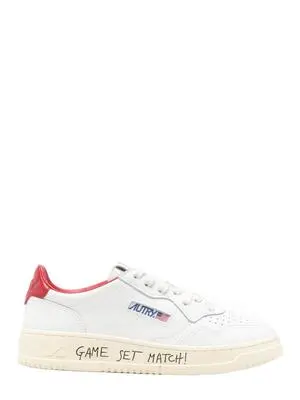 AUTRY Medialist Low Leather Sneakers Red