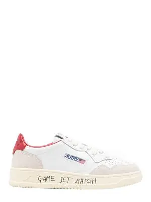 AUTRY Medialist Low Leather Sneakers - Red