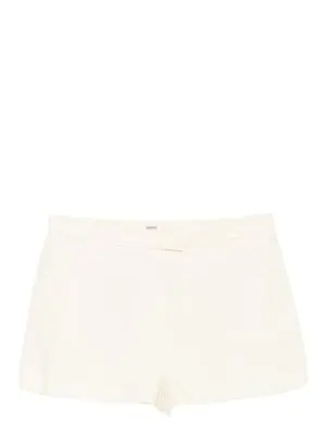 Khaite Lane Linen Shorts - Beige