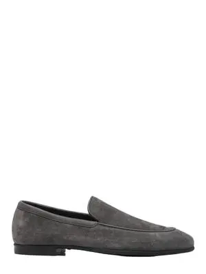 John Lobb Tyne Suede Loafers - Black