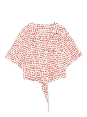 ALESSANDRO ENRIQUEZ Printed Cotton Shirt Red