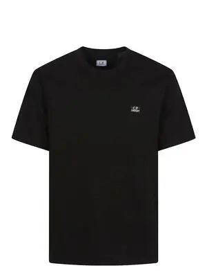 C.P. COMPANY Logo Cotton T Shirt - Black