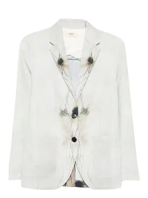 SISSIOTTOSTYLE Printed Single-breasted Blazer - Grey