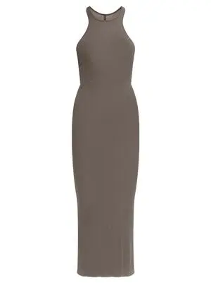 Rick Owens Ribbed Midi Dress - Grey