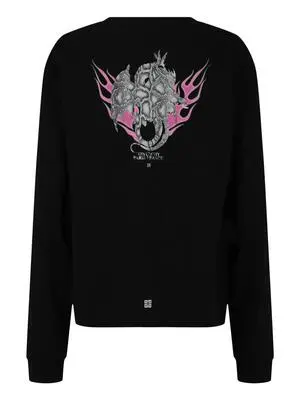 Givenchy Flame Graphic Long-sleeve T-shirt - Black