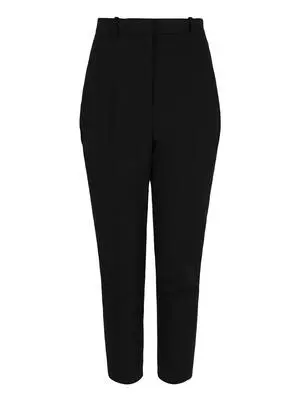 Alexander McQueen High-rise Cigarette Trousers - Black