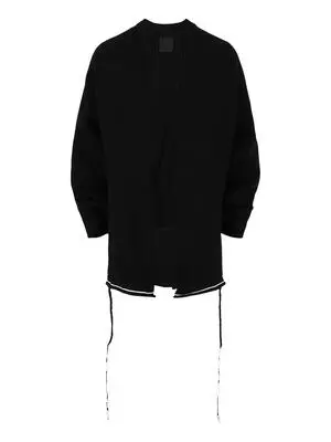 GIVENCHY Striped Trim U-Lock Cardigan