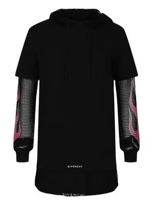 Givenchy Overlapped Hooded T-shirt - Black