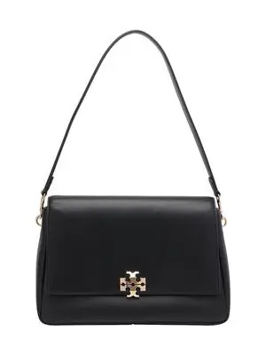 Tory Burch Charlie Leather Shoulder Bag - Black