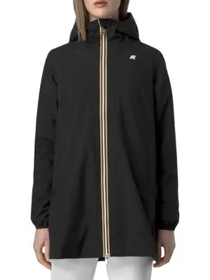 K-WAY Hooded Zip-up Jacket - Black