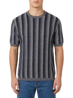 EMPORIO ARMANI Emporio Armani Cotton Crew Neck Sweater With Abstract Pattern