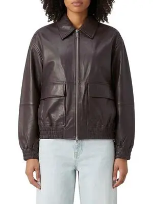 Studio Nicholson Leather Zip-up Jacket - Brown