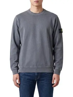 Stone Island Cotton Crew Neck Sweatshirt With Logo Patch - Blue 1