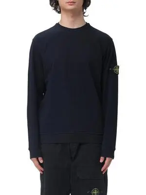 Stone Island Cotton Crew Neck Sweatshirt With Logo Patch - Blue