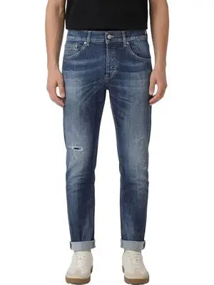 DONDUP Slim Fit Distressed Denim Jeans - Blue