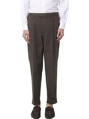 PT TORINO Pleated Trousers - Camel