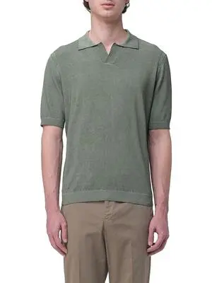 KANGRA Cotton Knit Polo Shirt Sage