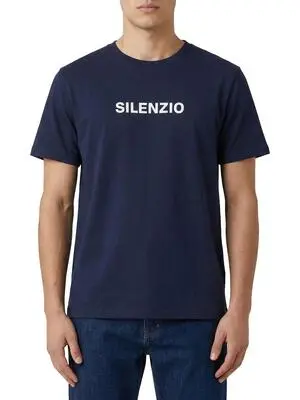 Aspesi Cotton Slogan T-shirt - Blue