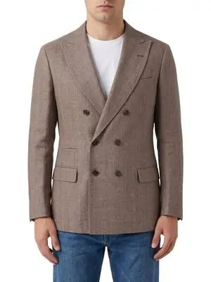 Brunello Cucinelli Double Breasted Blazer - Beige