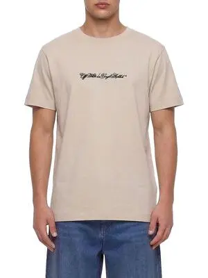 Off-White Cotton Crewneck T-shirt - Grey