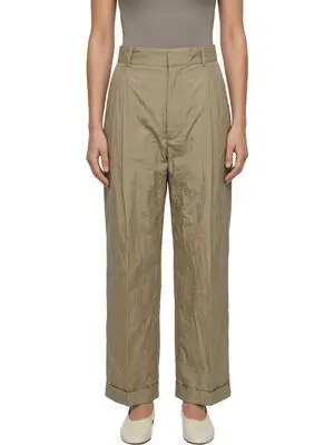 Soeur Tailored Wide Leg Pants - Beige