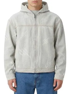 DAILY PAPER Hooded Zip-up Jacket - Grey