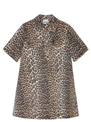GANNI GANNI Leopard Print Mini Dress