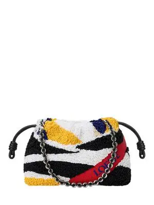 Loewe Medium Bead-embellished Flamenco Purse - Black