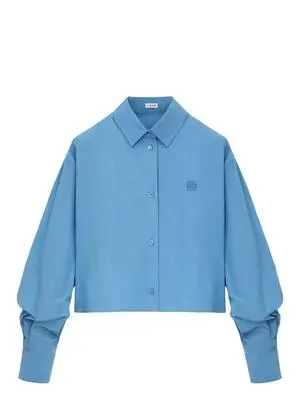 Loewe Cotton Cropped Shirt - Blue