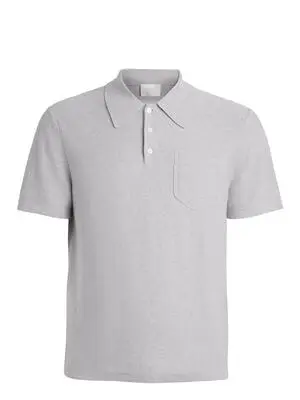 A.p.c. Cotton-cashmere Eliot Polo Shirt - Grey