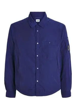 C.P. COMPANY Goggle-pocket Long-sleeve Shirt - Blue