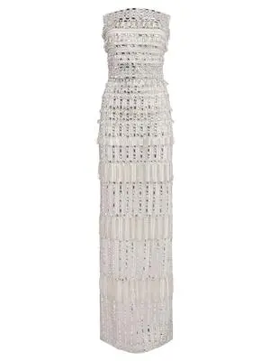 PAMELLA ROLAND Tulle Embellished Gown