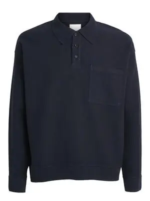 Citizens Of Humanity Cotton-blend Polo Shirt - Navy