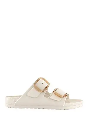 BIRKENSTOCK Arizona Big Buckle Suede Sandals Eggshell Eva